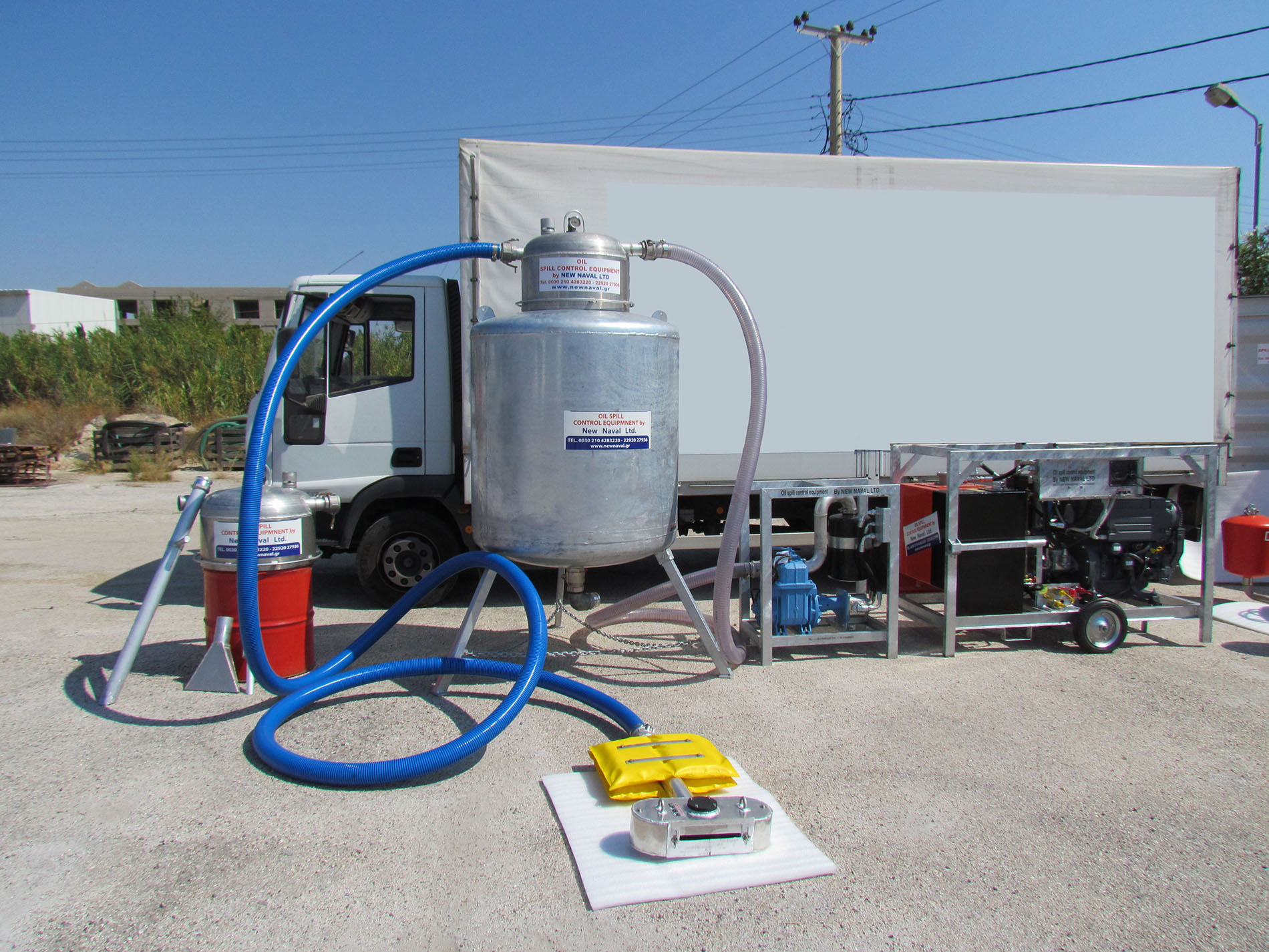 Provision of vacuum systems, containment berms, sorbents, steam washers ...